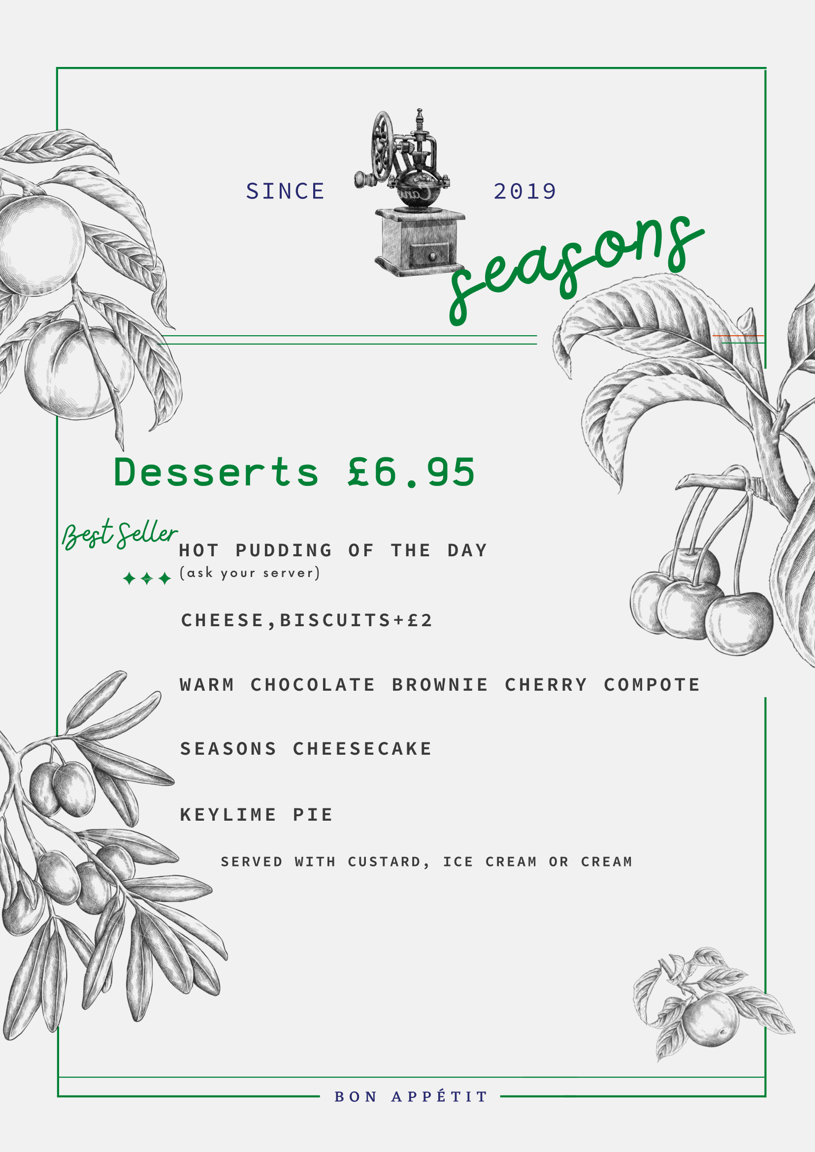 Menu – The Gate Hangs Well & Seasons