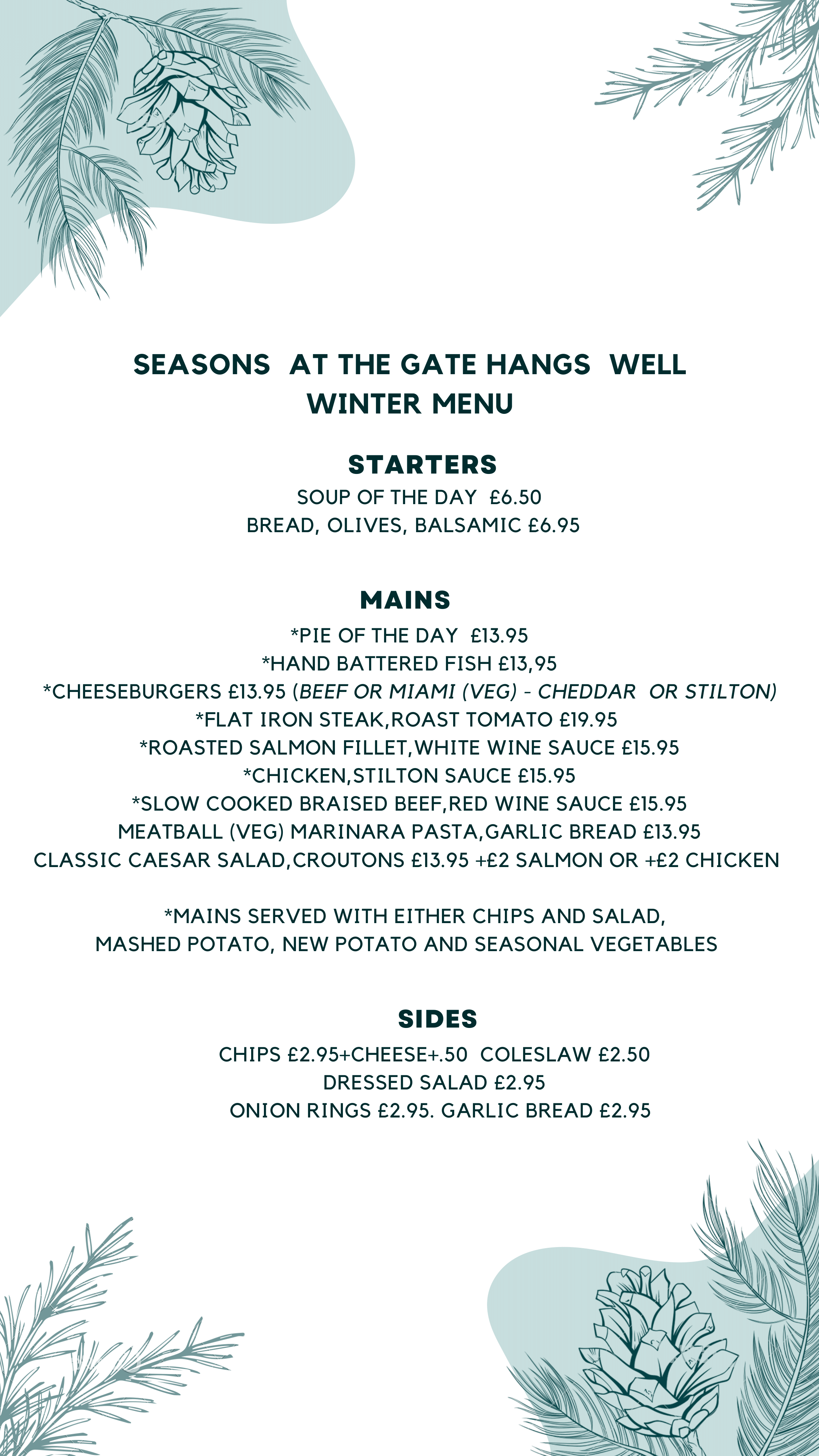 Menu – The Gate Hangs Well & Seasons